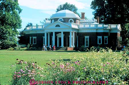 people walking Monticello Virginia Stock Photo 13323