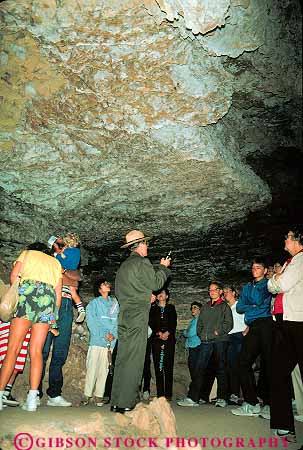 ranger leads tour Wind Cave National Park South Dakota Stock Photo 14734