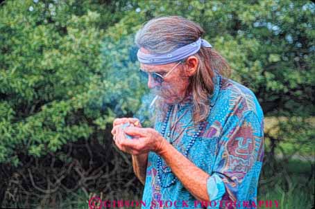 released hippy smoking joint Stock Photo 10929